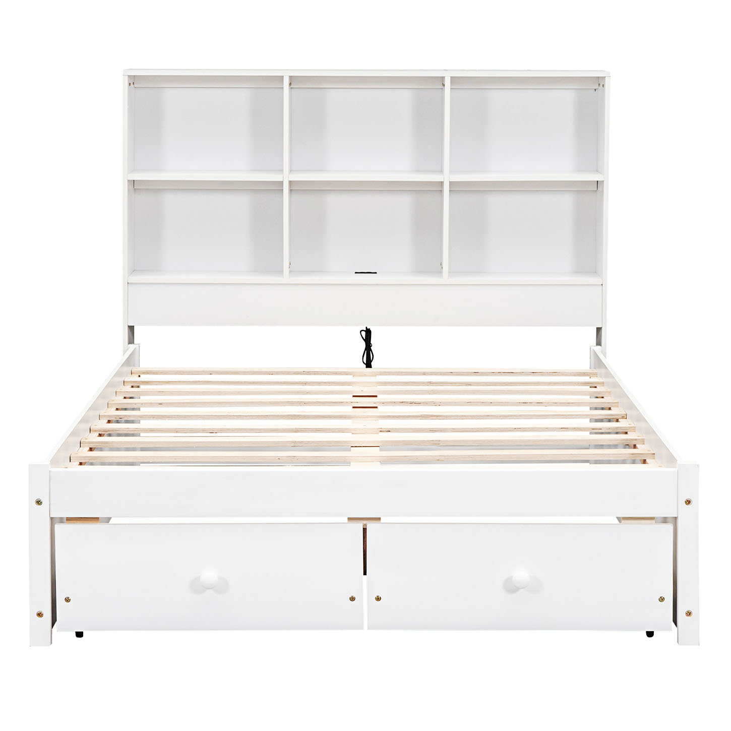 Red Barrel Studio Platform Bed With Storage Headboard, Charging Station ...