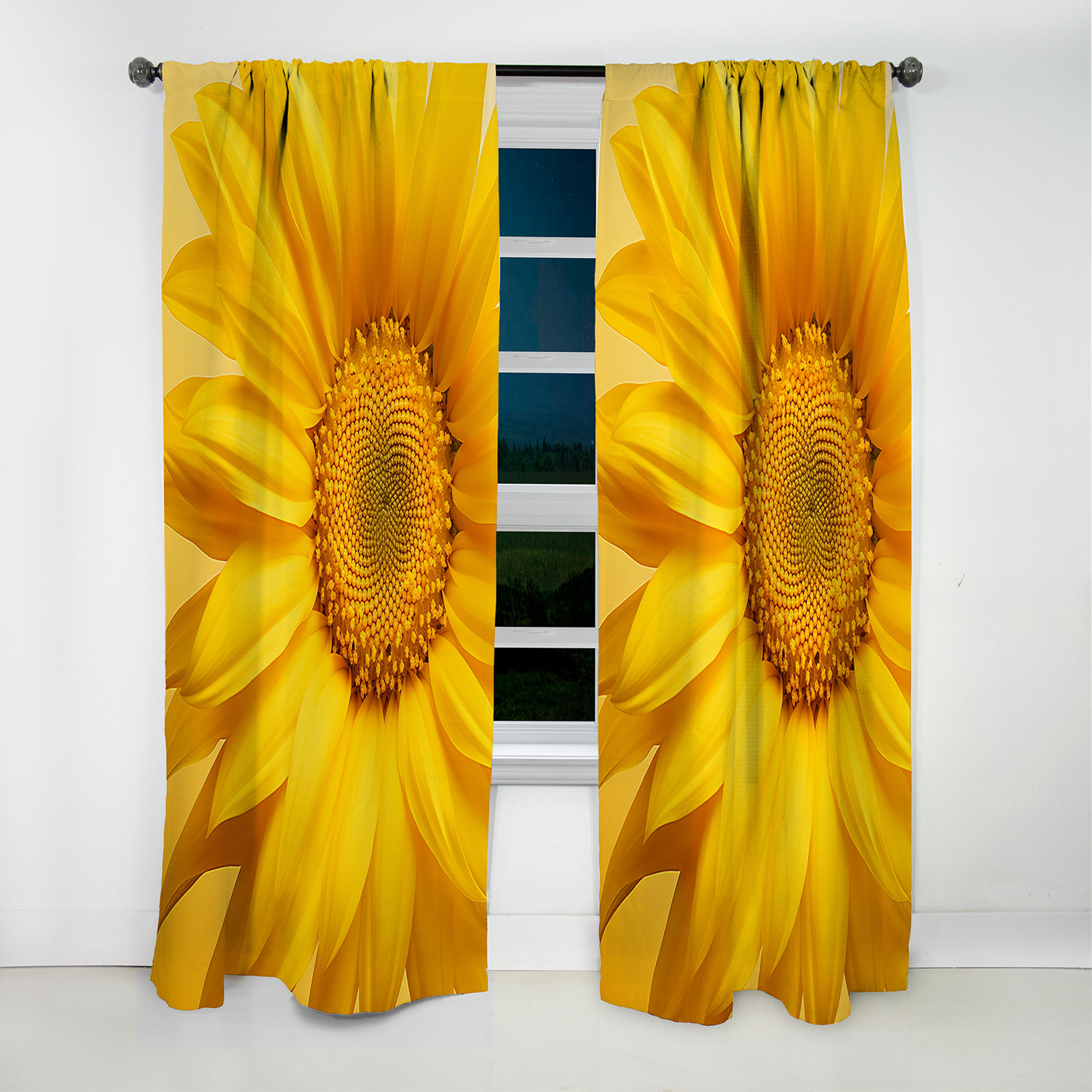 Design Art Ebullient Embrace - Abstract Spirals Curtain - Blackout ...