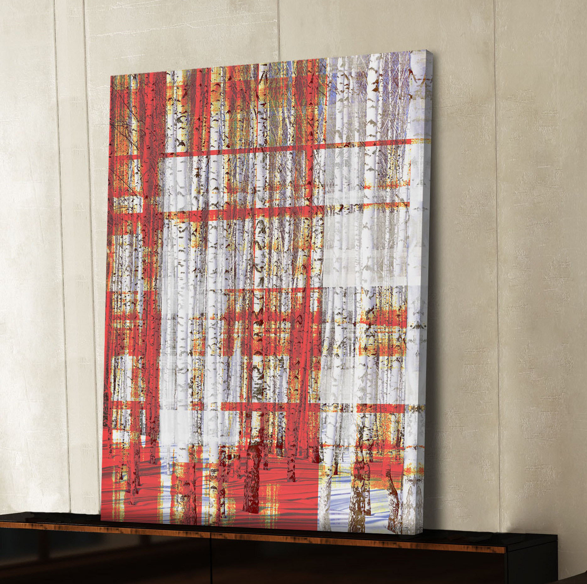 Parvez Taj 'Aspen Trees' by Parvez Taj Painting Print on Wrapped Canvas ...