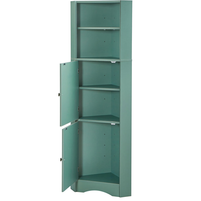 Red Barrel Studio® High bathroom corner cabinet, separate locker, door ...