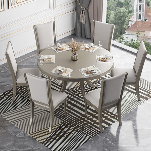 GOLDEN ZOOS Round Dining Set | Wayfair