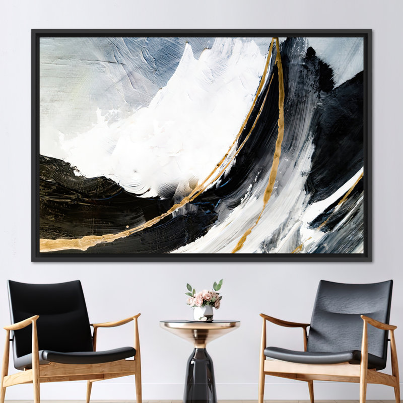 Wade Logan® Black And Gold Painting, Trendy Canvas, Black And Gold Art ...