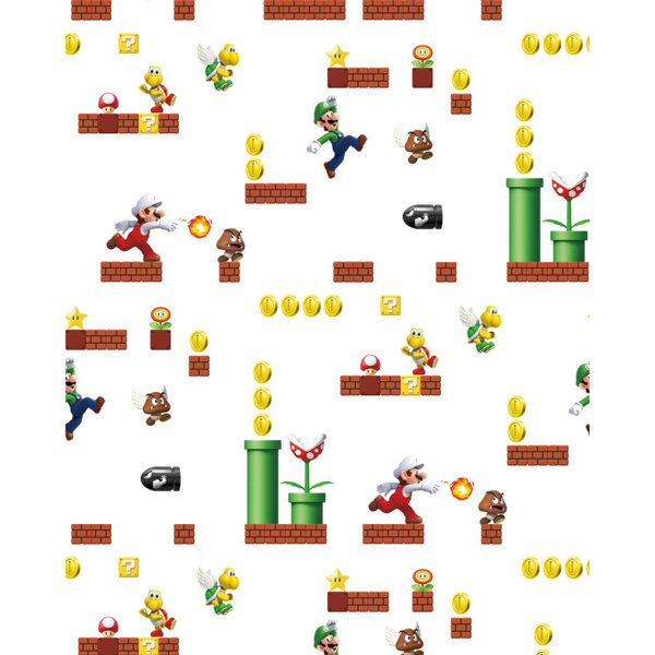 Room Mates Mario Peel and Stick Wallpaper & Reviews | Wayfair