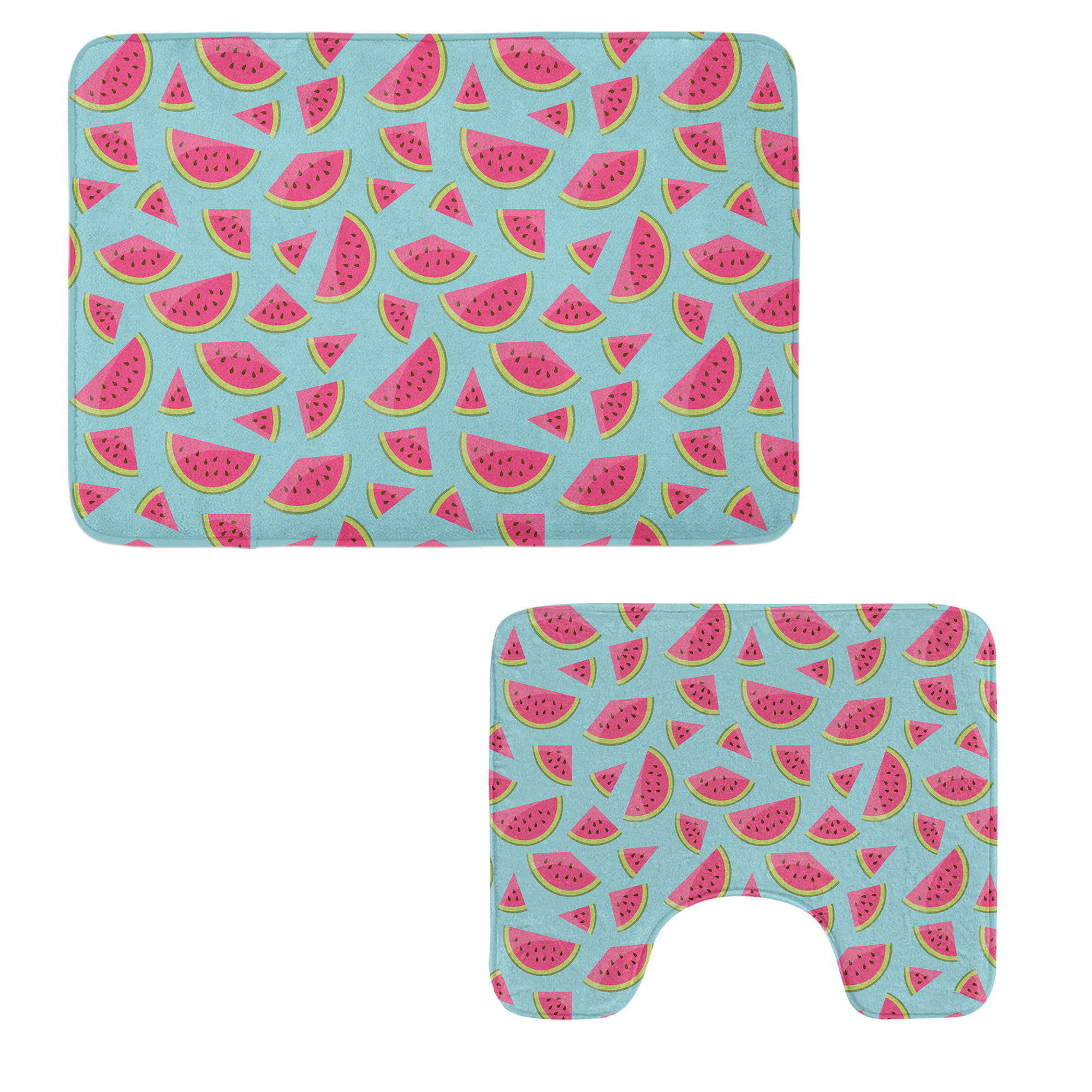 East Urban Home Watermelon Bathroom Rug Set 2 Pieces Rectangle ...