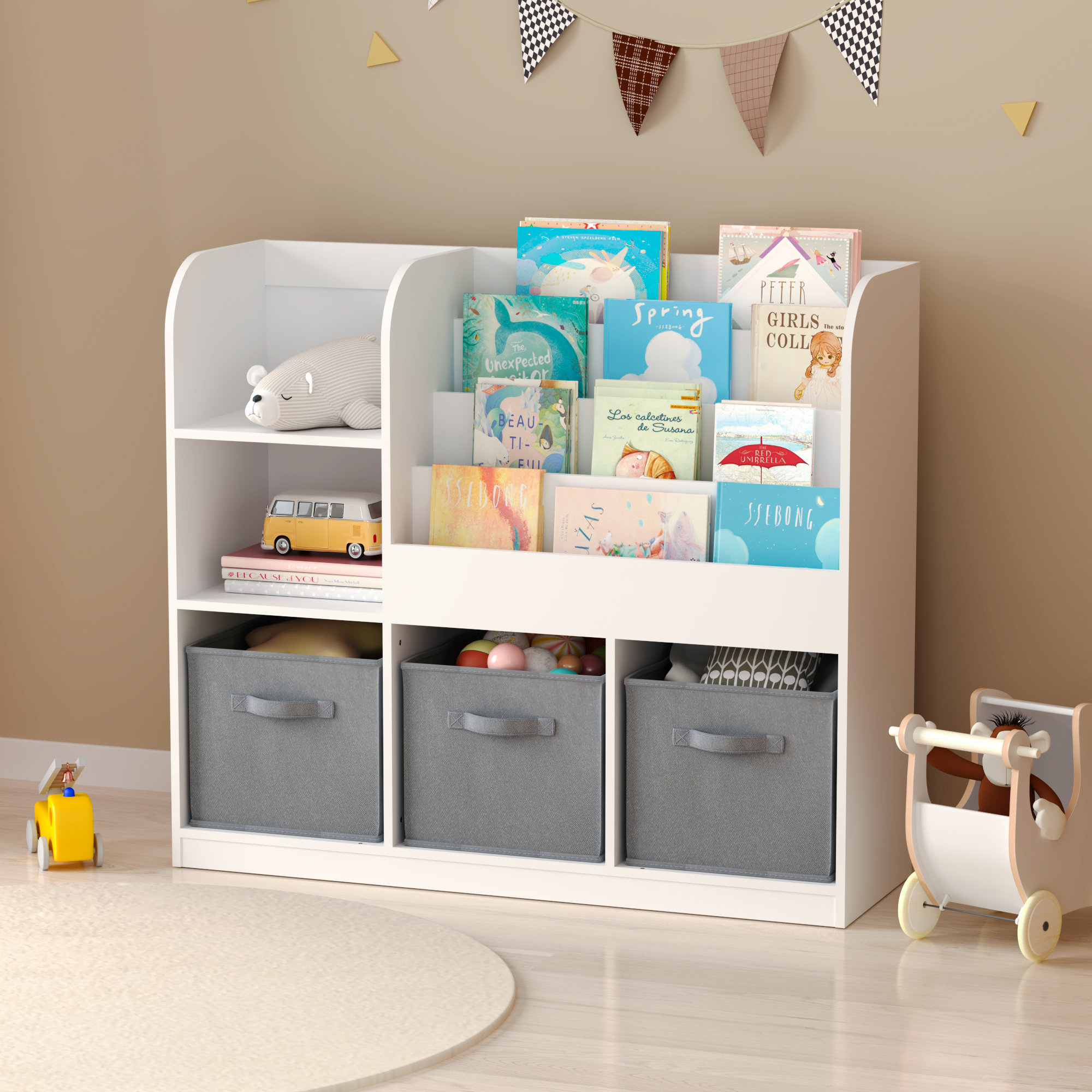 Isabelle & Max™ Ailbhe Storage Bookcase | Wayfair