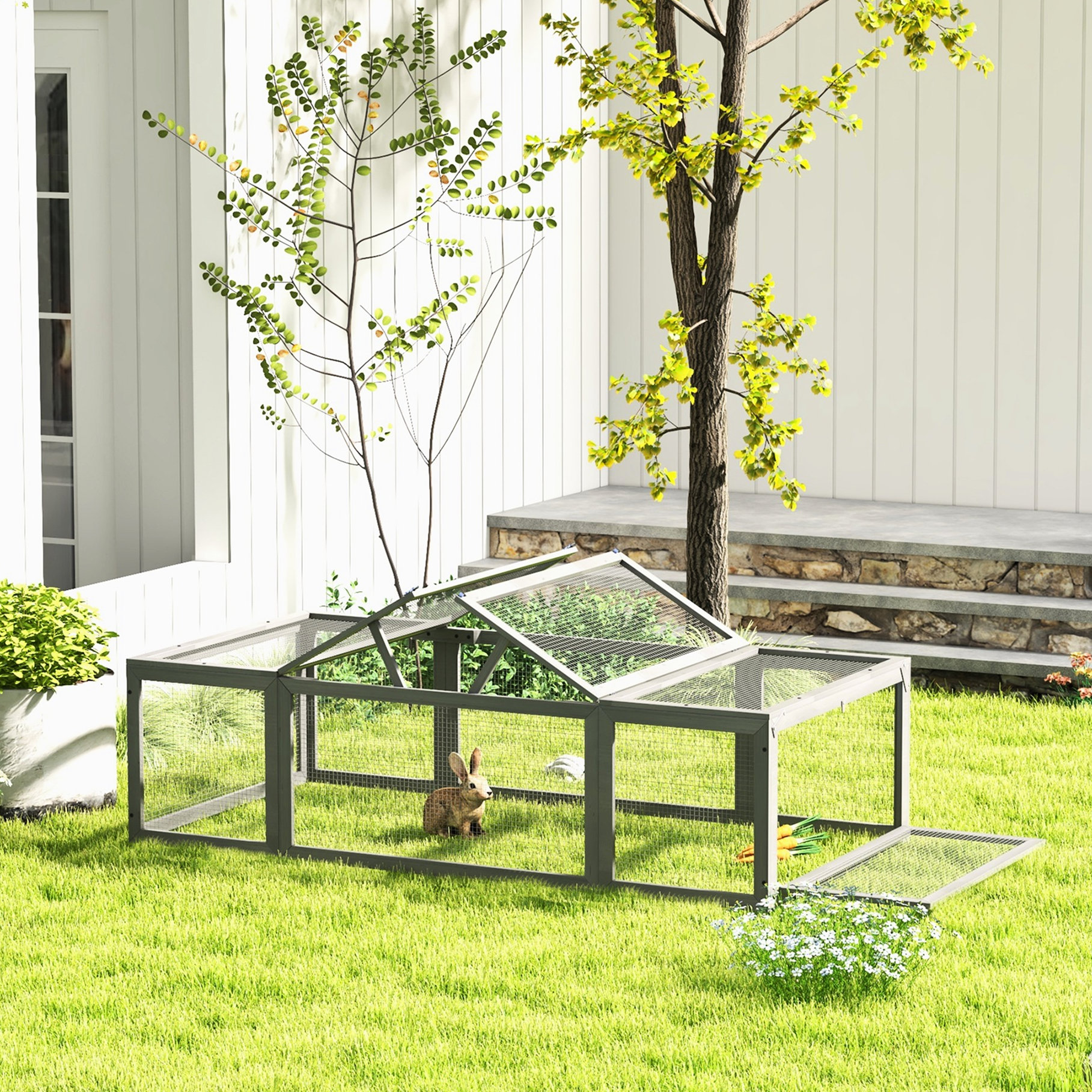 Archie & Oscar™ Large Outdoor Wooden Rabbit With Lockable Doors And ...