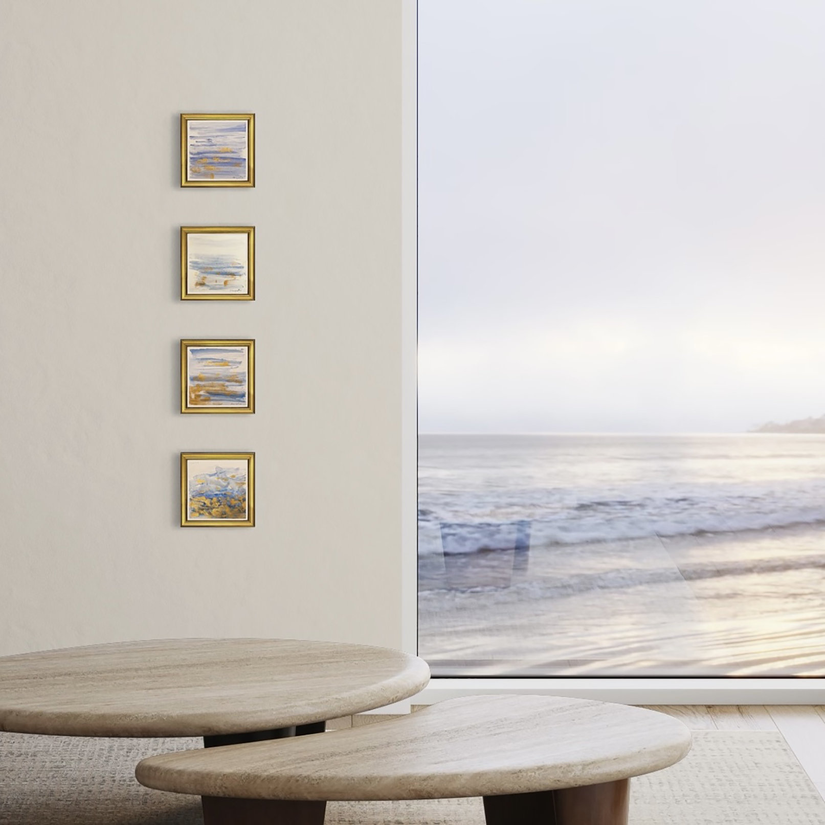 Gold Collection The Touch of Ocean No.7 by Fanyu Lin - Single Picture Frame Painting | Perigold