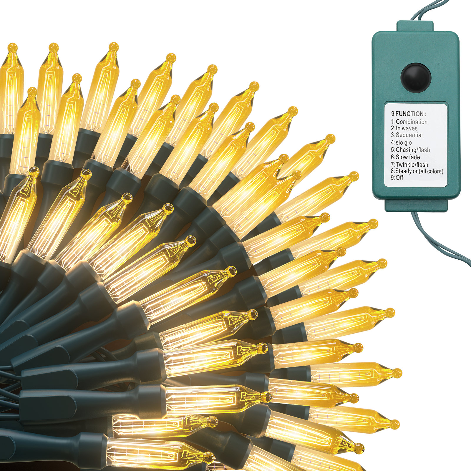 The Holiday Aisle® Jata 200 LED Plug-in Connectable String Light with 8 ...