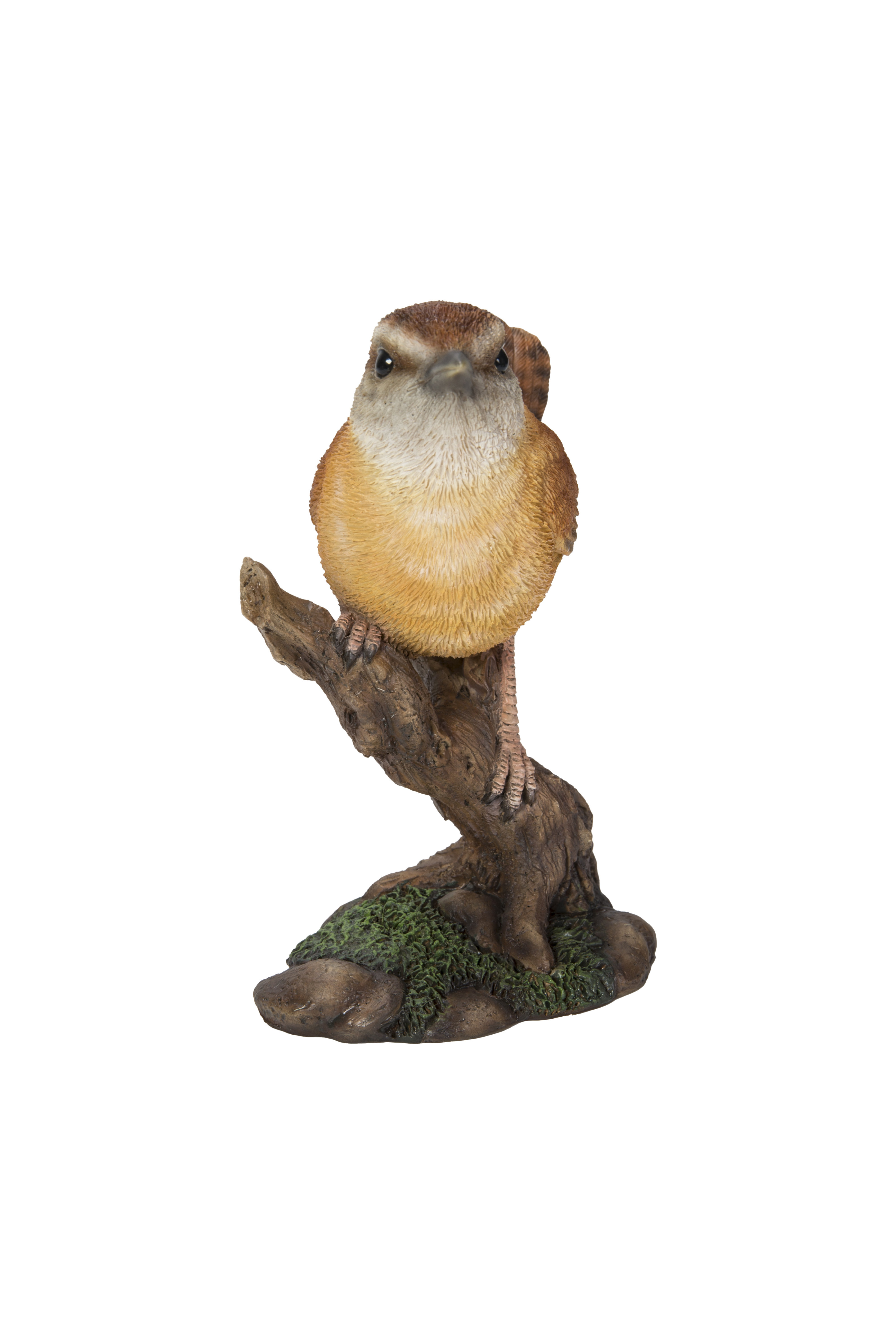 Hi-Line Gift Ltd. Carolina Wren On Stump 1 Piece Garden Statue ...