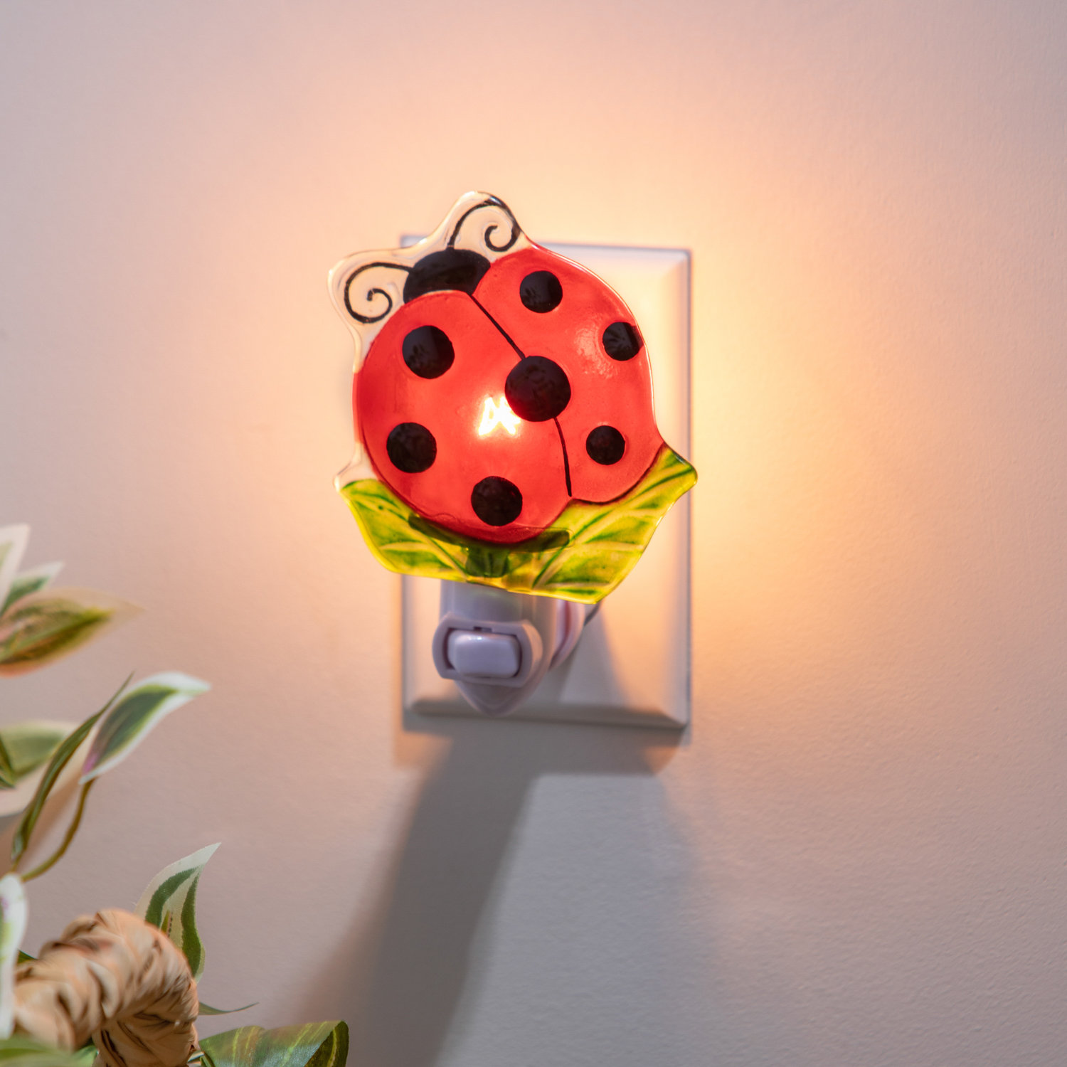 Evergreen Enterprises, Inc Glass Ladybug Night Light - Wayfair Canada