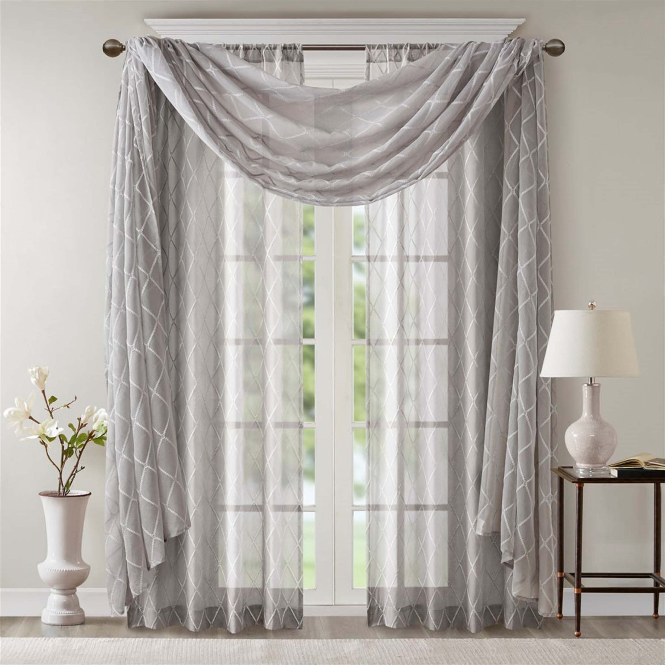 Wildon Home® Fridell Polyester Sheer Window Scarf Panel | Wayfair