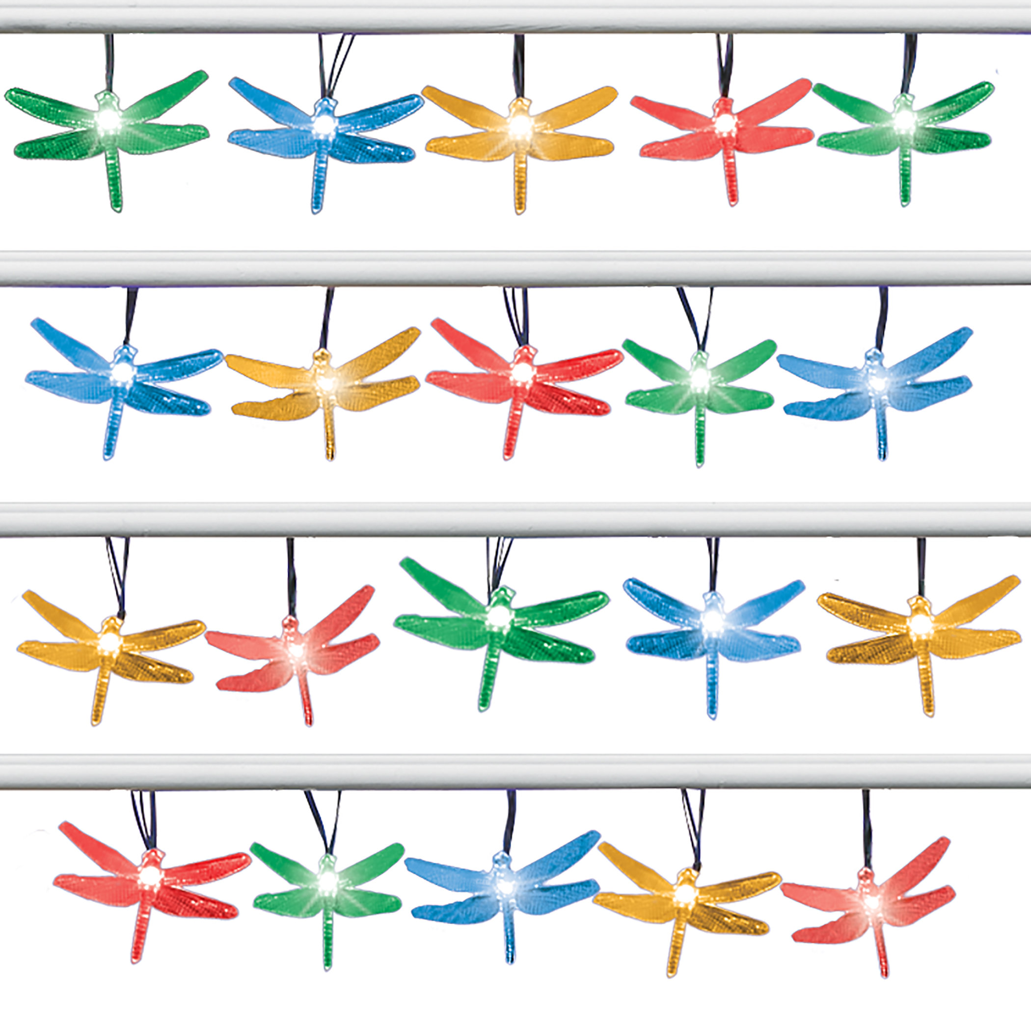 Arlmont & Co. Harjan Decorative Solar Dragonflies Outdoor String Lights ...