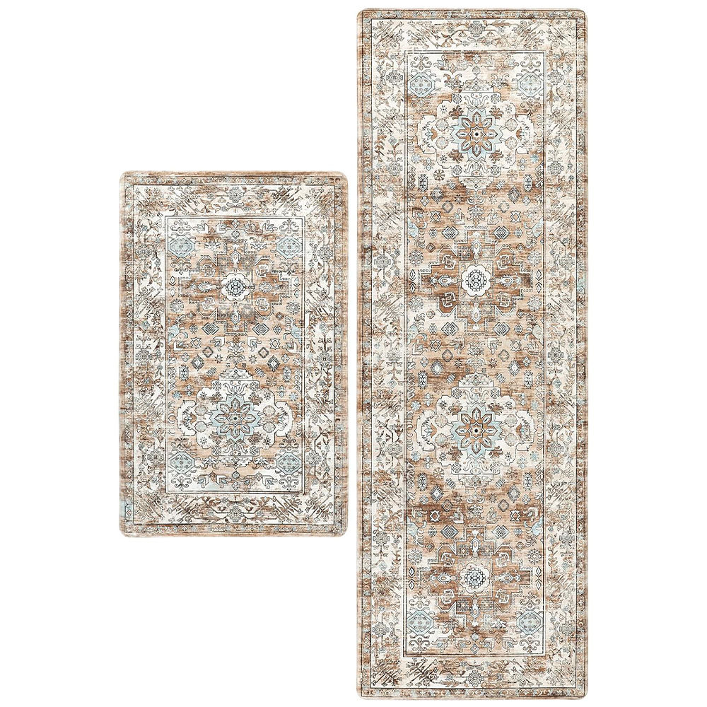 Bungalow Rose Memory Foam 2 Piece Kitchen Rug Set | Wayfair