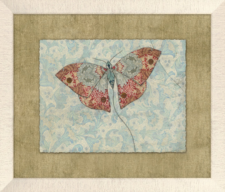Wendover Art Group Horizontal Butterfly Collage 3 Framed Painting | Wayfair