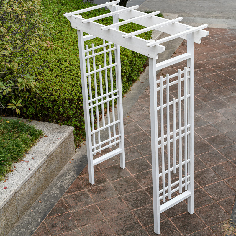 Arlmont & Co. Mimoza White Arbours Garden Arches Wedding Wood Arbour ...