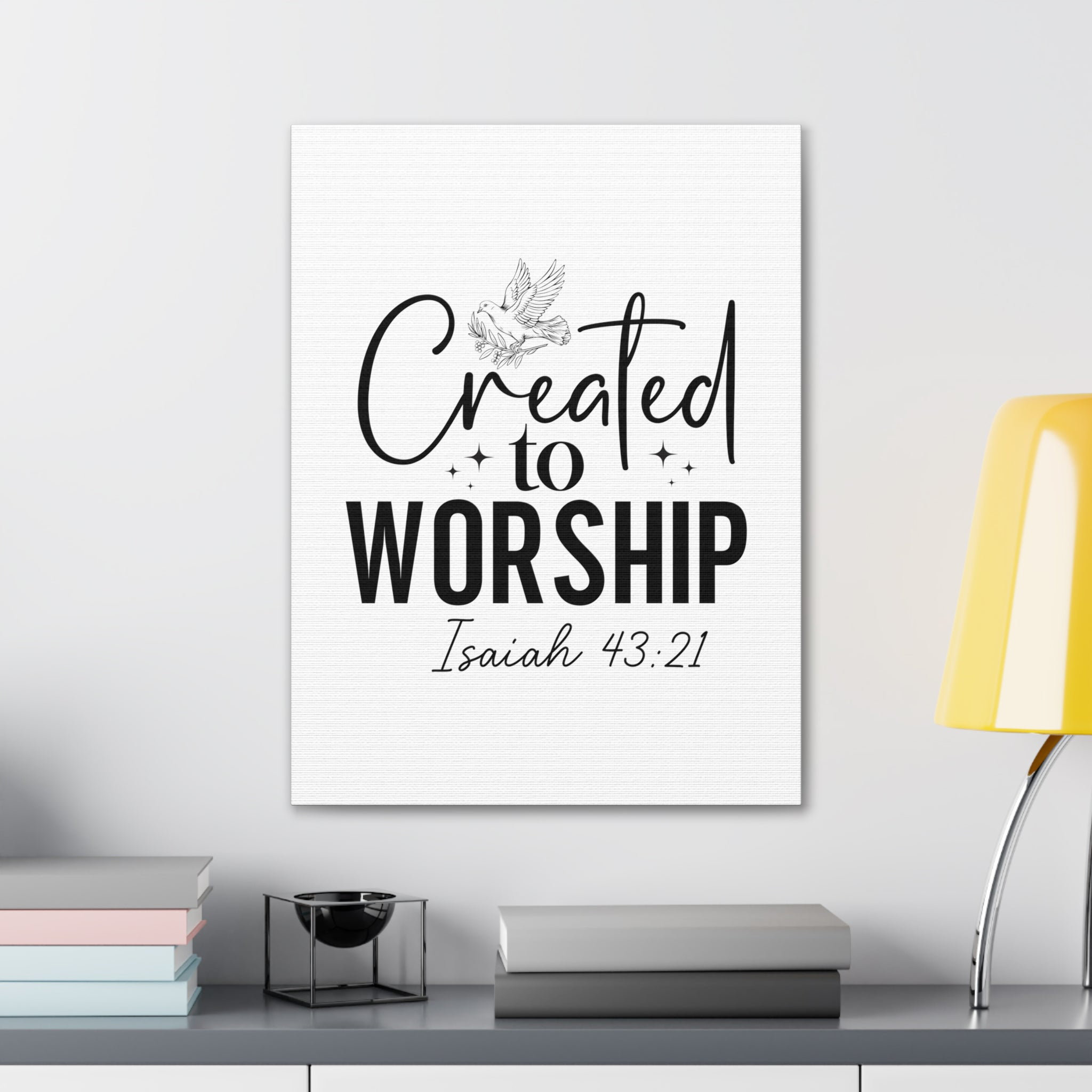 Trinx Isaiah 43:21 Created to Worship Bible Verse Canvas Christian Wall ...
