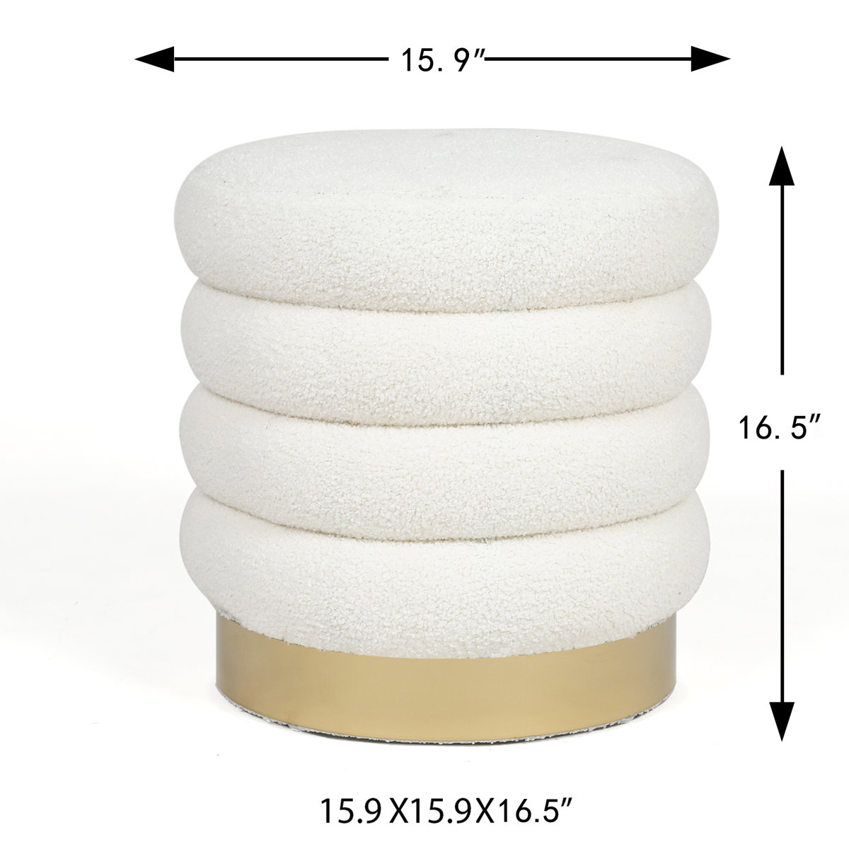 Mercer41 Mithusa 15.94" Wide Round Footstool Ottoman & Reviews | Wayfair