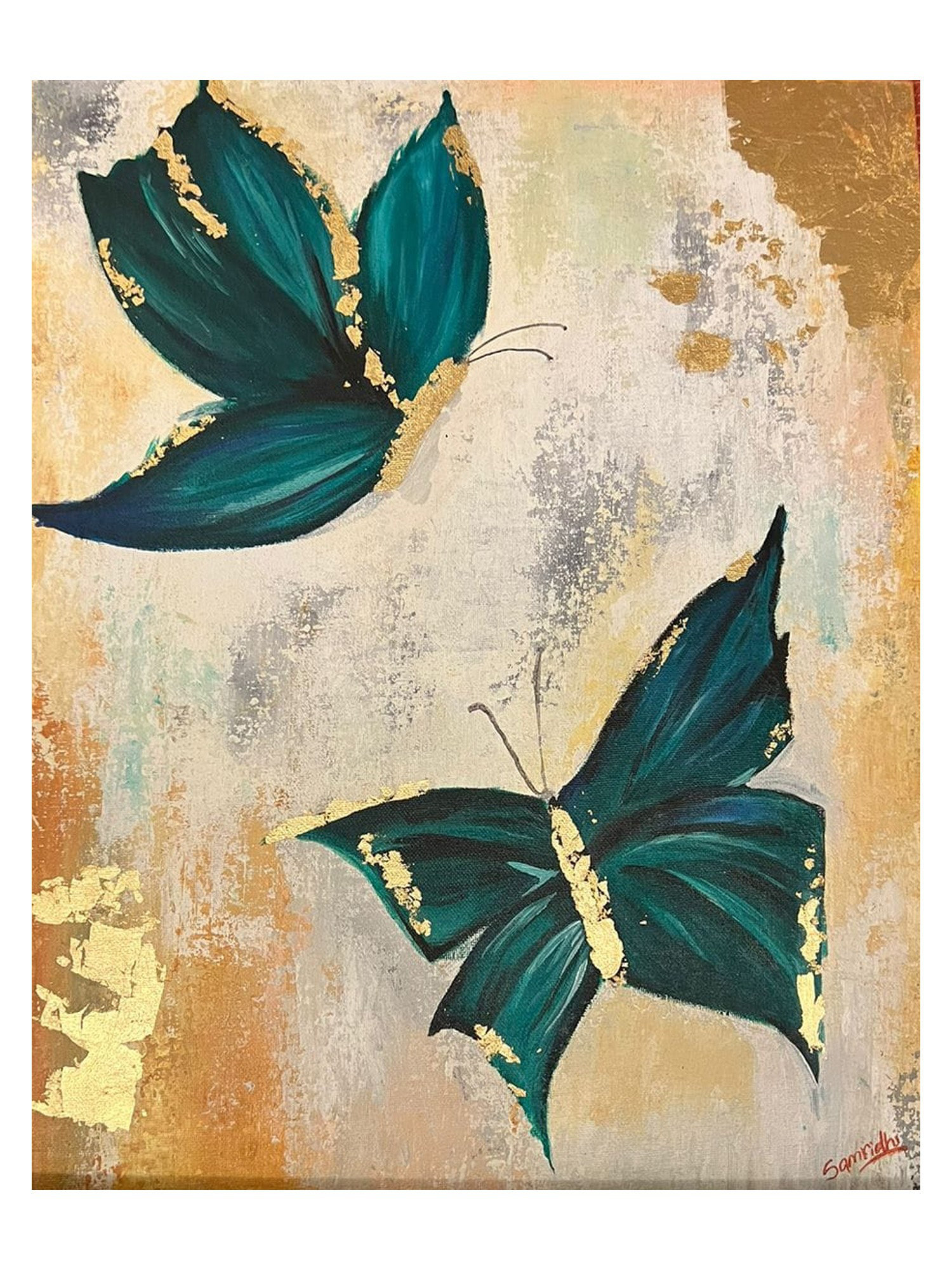 Exotic India Serenity - Flying Butterflies | Acrylic On Canvas | By ...