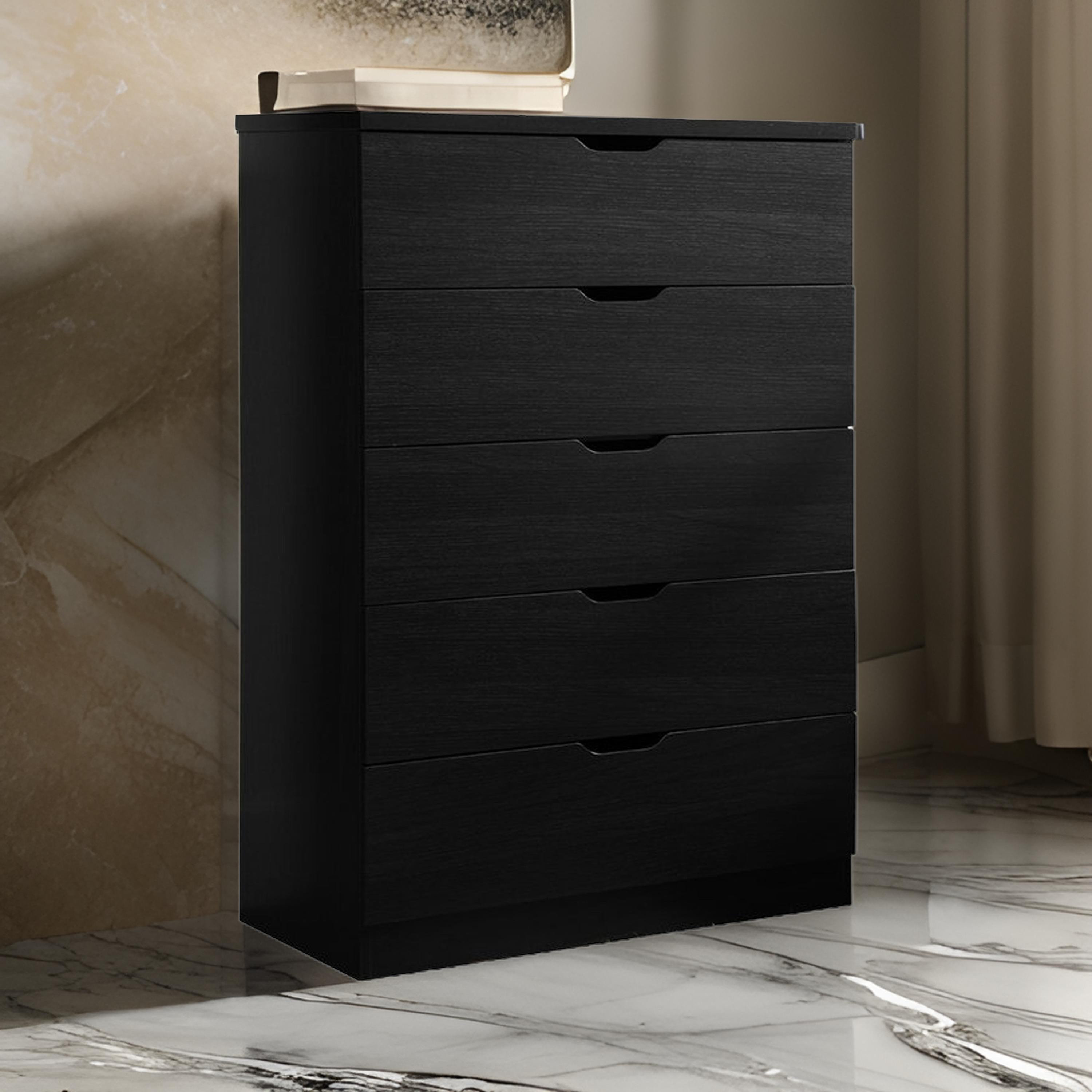 Benjara Tall Dresser Chest, 44 Inch Freestanding with 5 Drawers ...