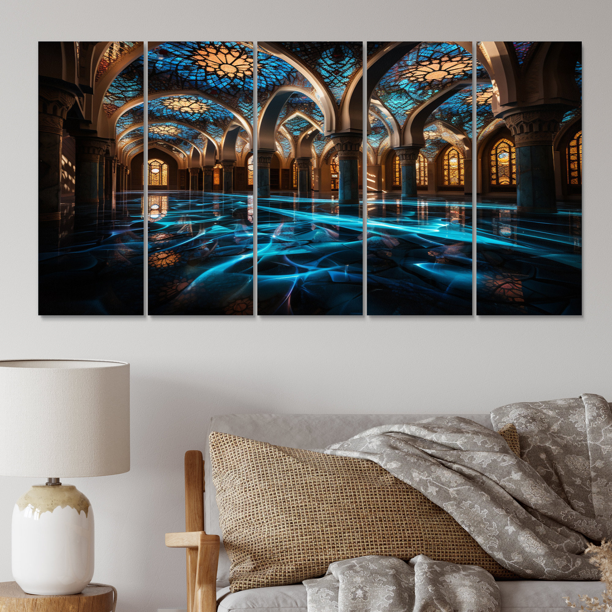 Design Art Islam Art Hadum Mosque II - Islamic Metal Wall Art Set ...