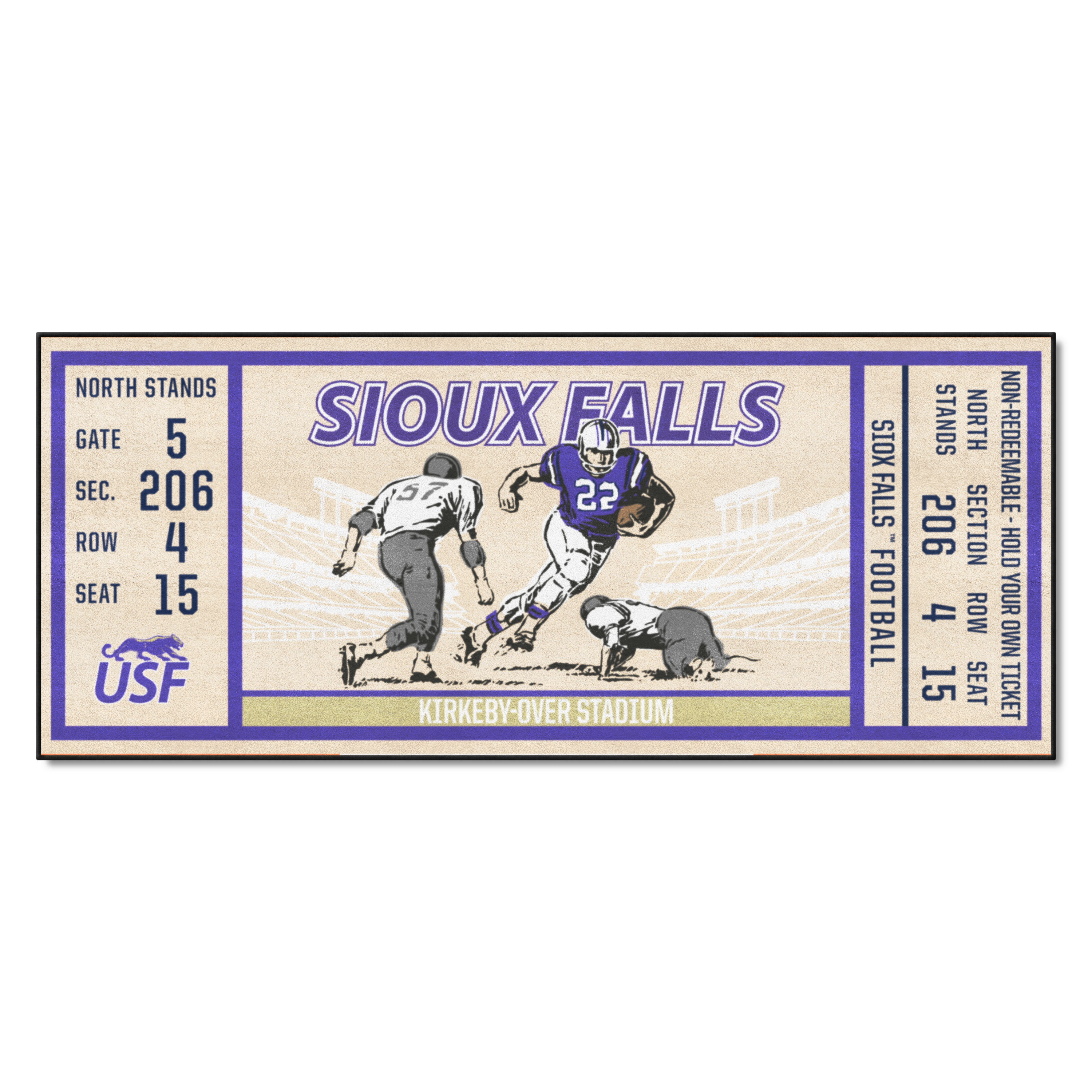 FANMATS Sioux Falls_University Of Sioux Falls Ticket Runner Rug - 30In ...