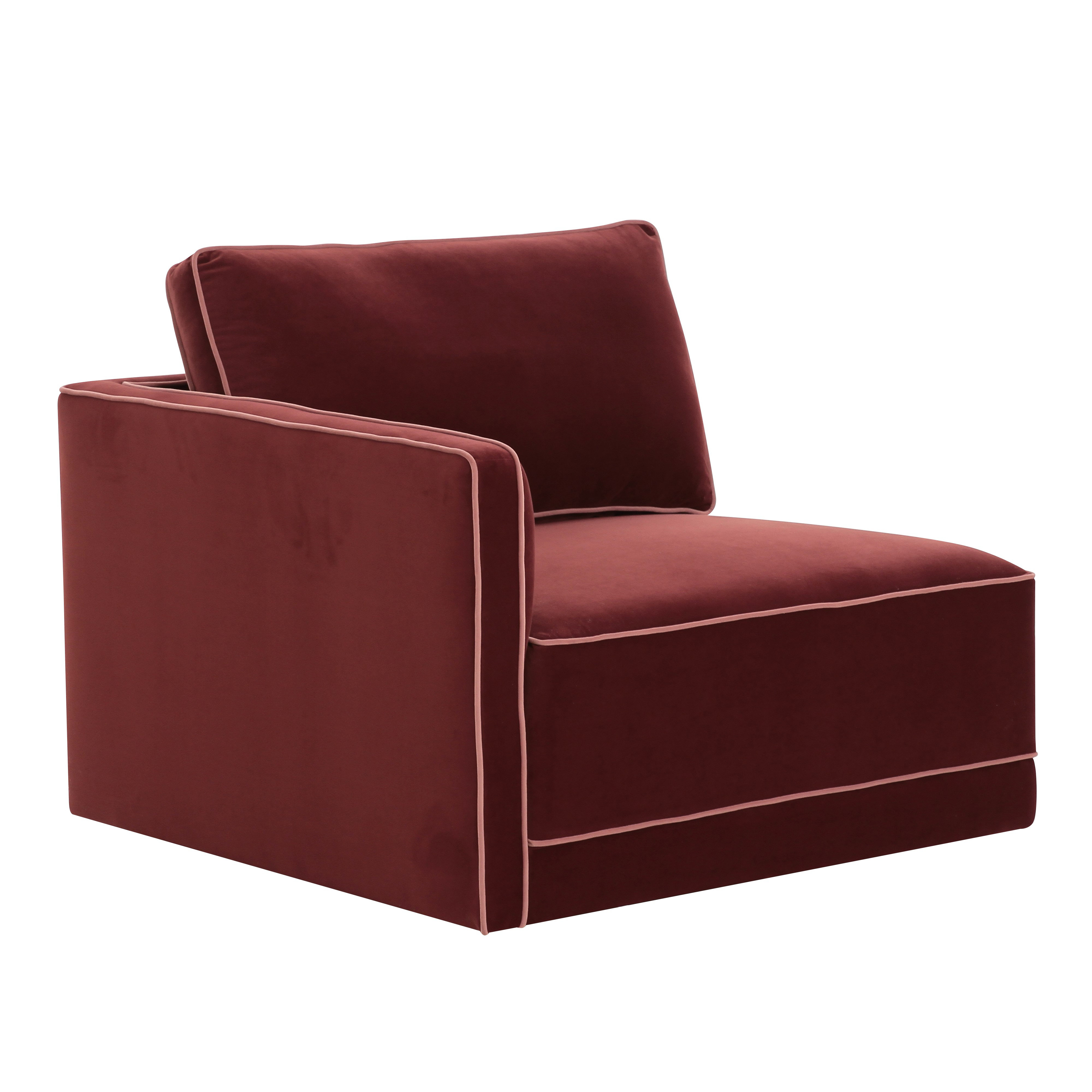 TOV Furniture Willow Berry Red Laf Corner Chair - Wayfair Canada