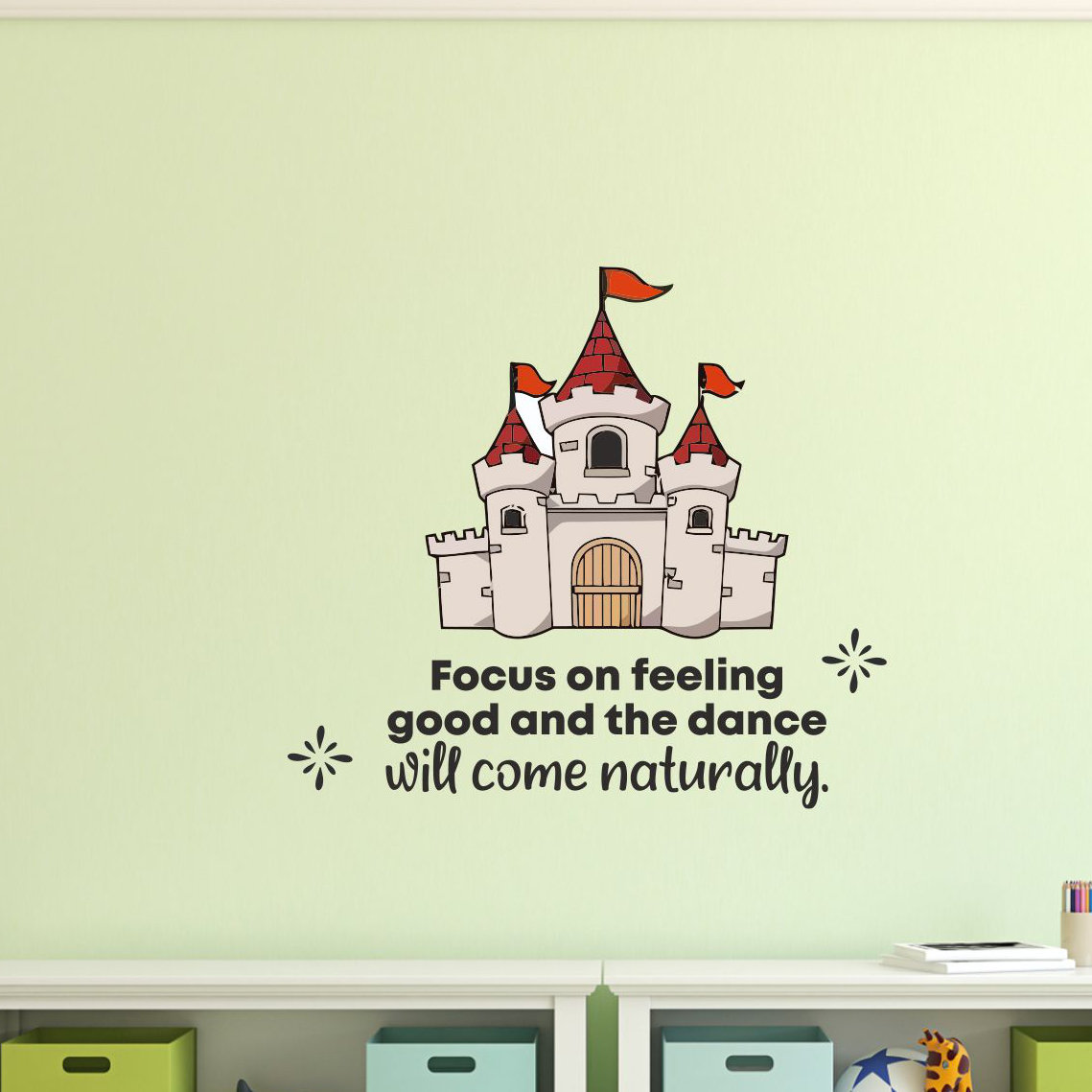 Zoomie Kids Feeling Good Disney Castle Quote Cartoon Quotes Wall ...