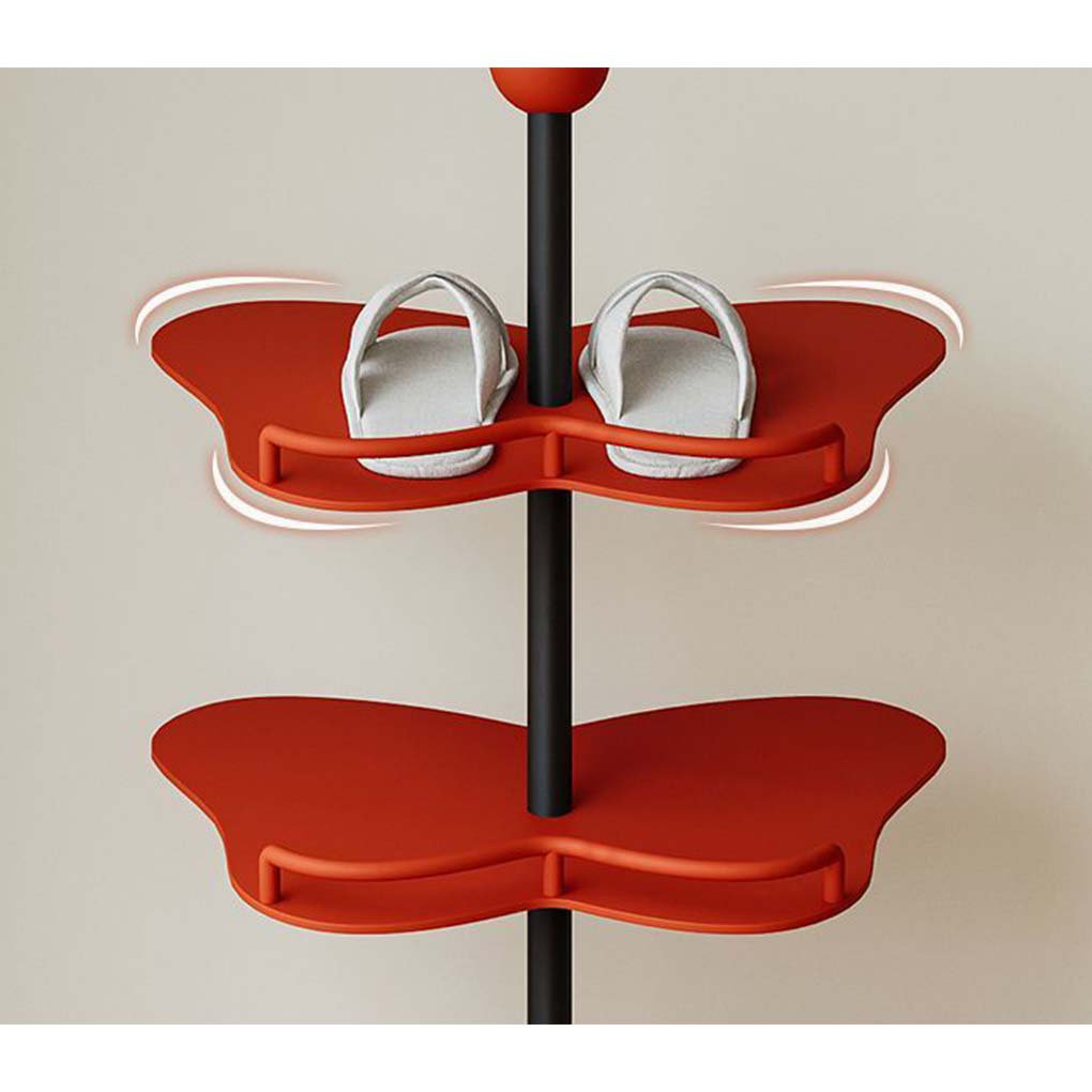 Rosem May 4 Tier 4 Pair White Metal Shoe Rack 4 Pair Shoe Storage ...