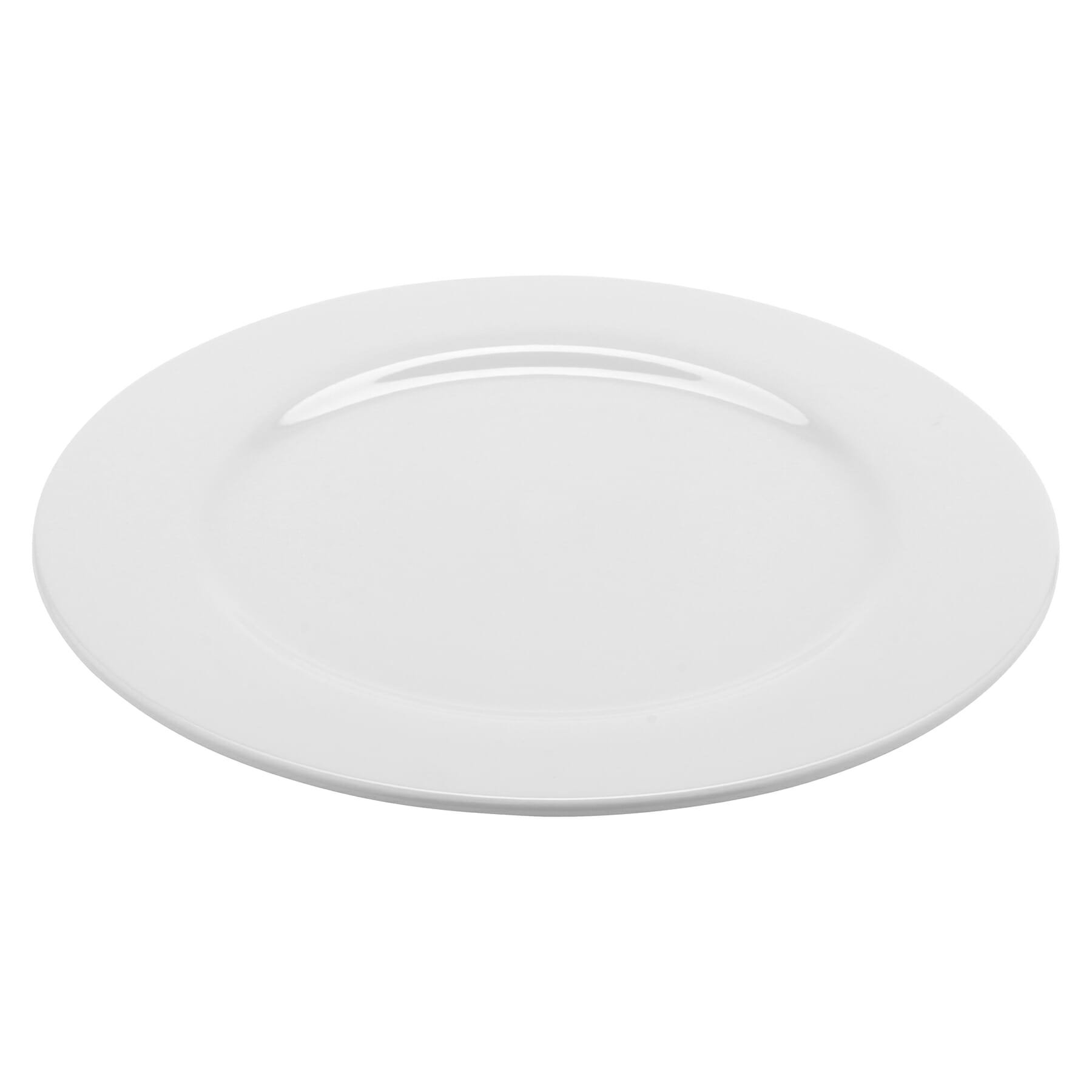 G.E.T. High-Strength Porcelain Rolled Edge Dinner Plate, 12", White ...