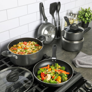 Oster Cookware Set 10 Piece Non Stick Aluminum Cookware Set | Wayfair