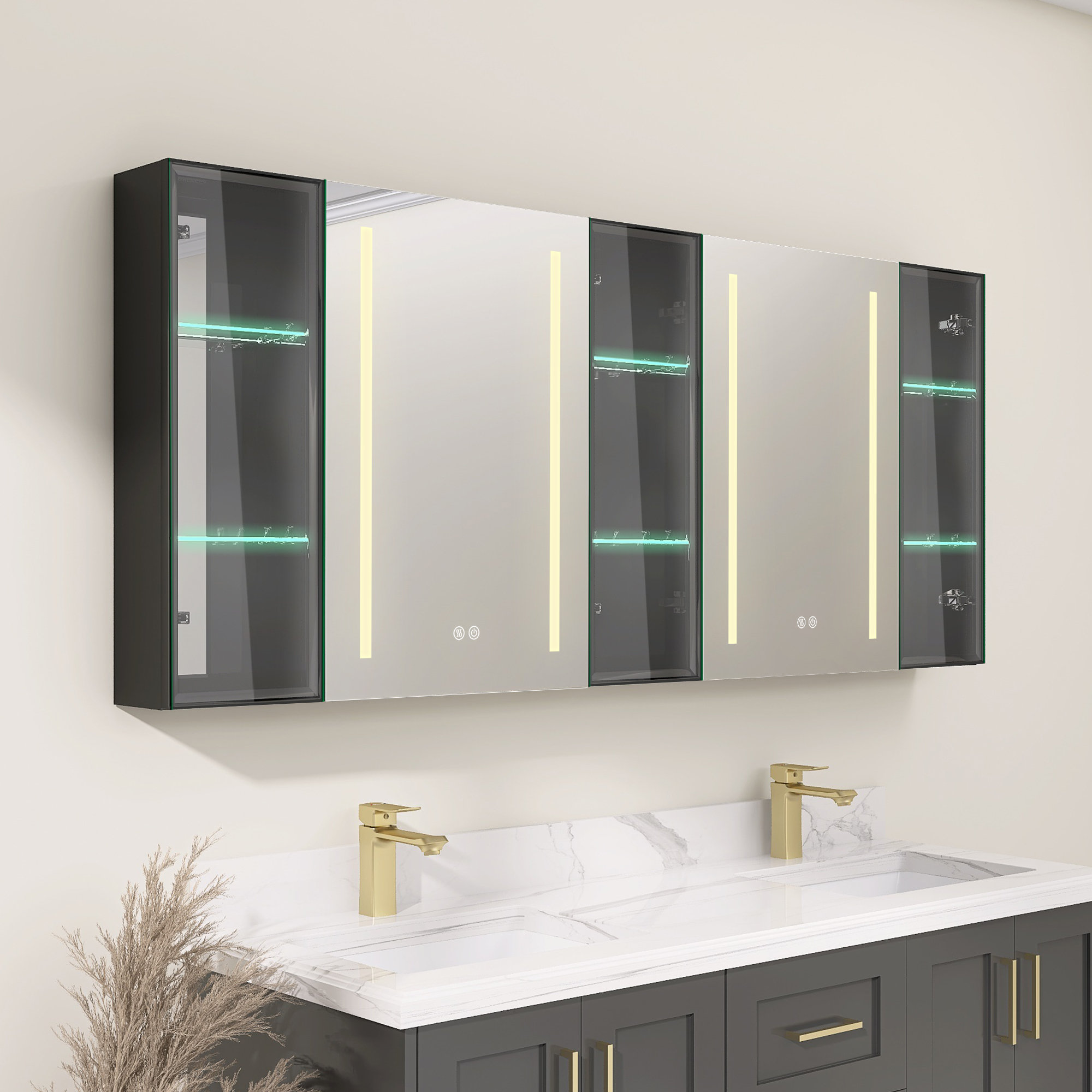 Brayden Studio® Rousey Surface Mount Frameless LED Medicine Cabinet ...