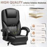 Latitude Run® Laurren Reclining Office Chair with Massage, Ergonomic ...