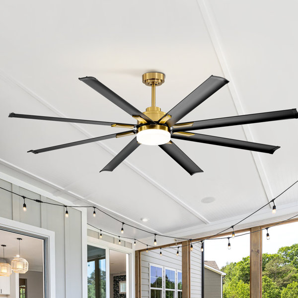 Mercer41 72" Large Modern Ceiling Fans with Led Lights and Remote for ...