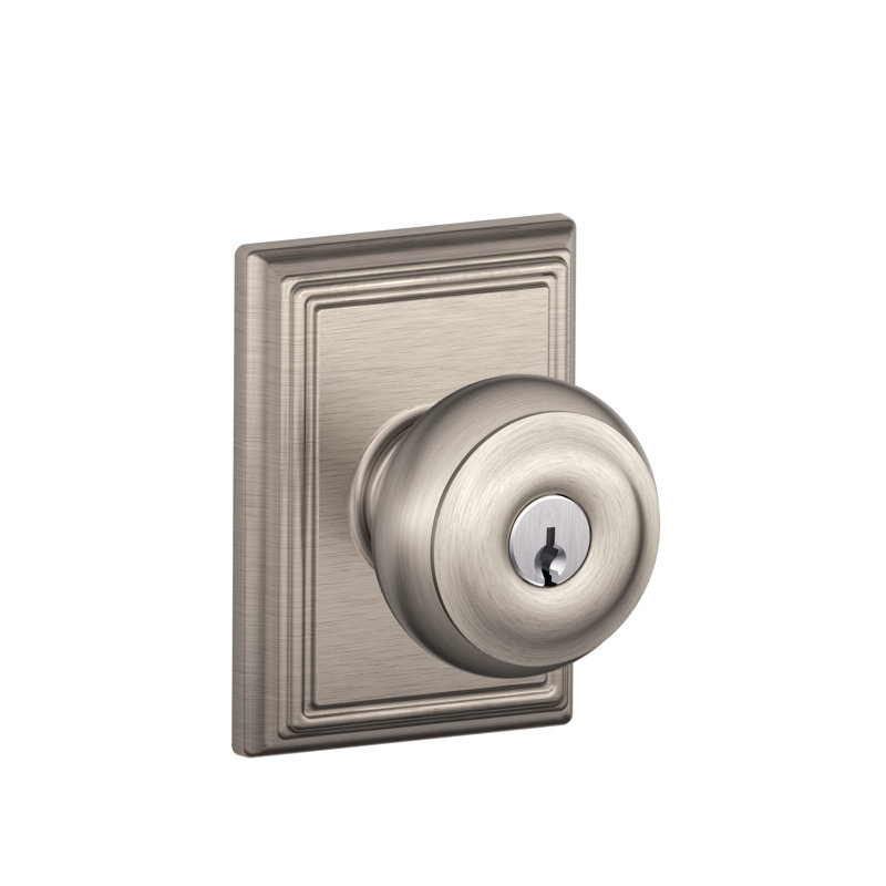 Schlage Georgian Keyed Entry Knob with Addison Trim & Reviews | Wayfair
