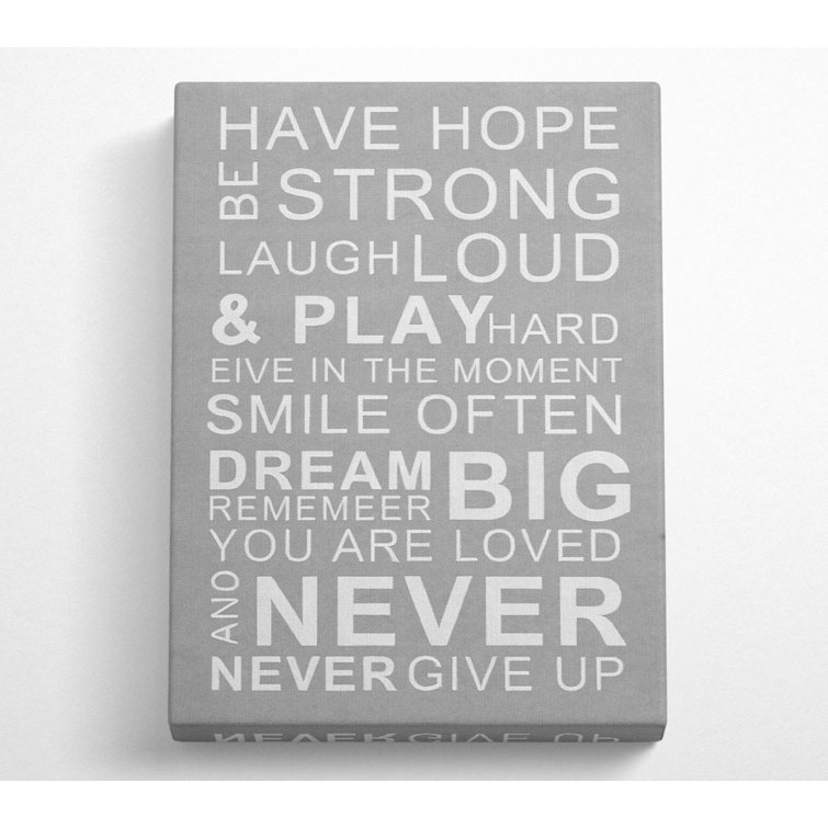 Happy Larry Family Quote Have Hope Be Strong Laugh Loud - Print ...