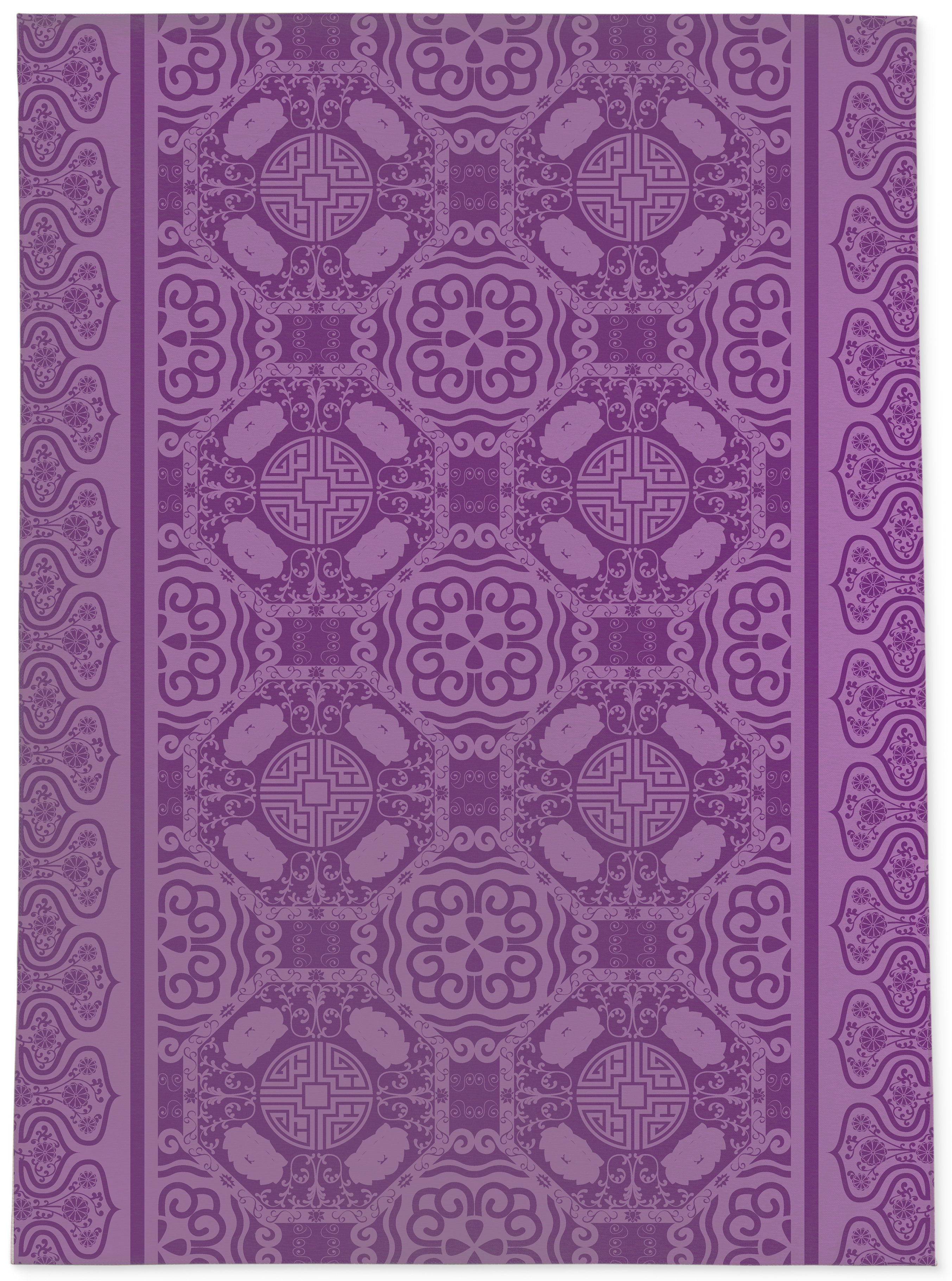 Bungalow Rose Power Loom Purple Rug | Wayfair
