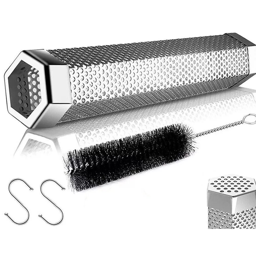 Boshen 12" Stainless Steel Bbq Grill Smoker Filter Tube Wood Pellet ...