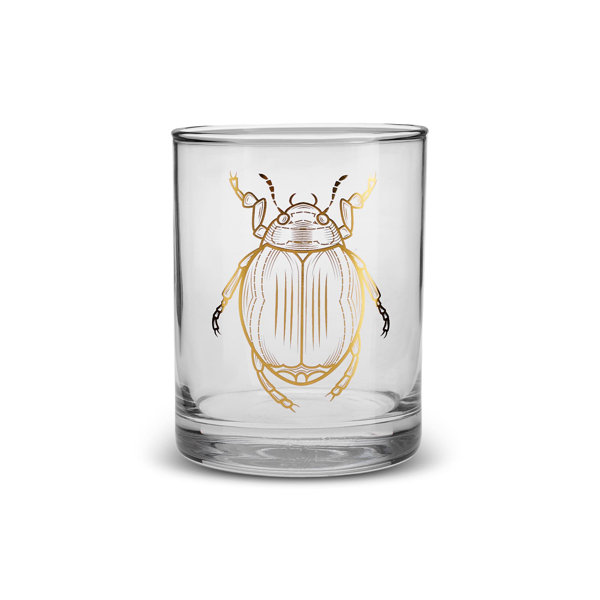 Karaca Halloween Bug Glass Tumbler Glass, 380ml, Transparent Gold ...