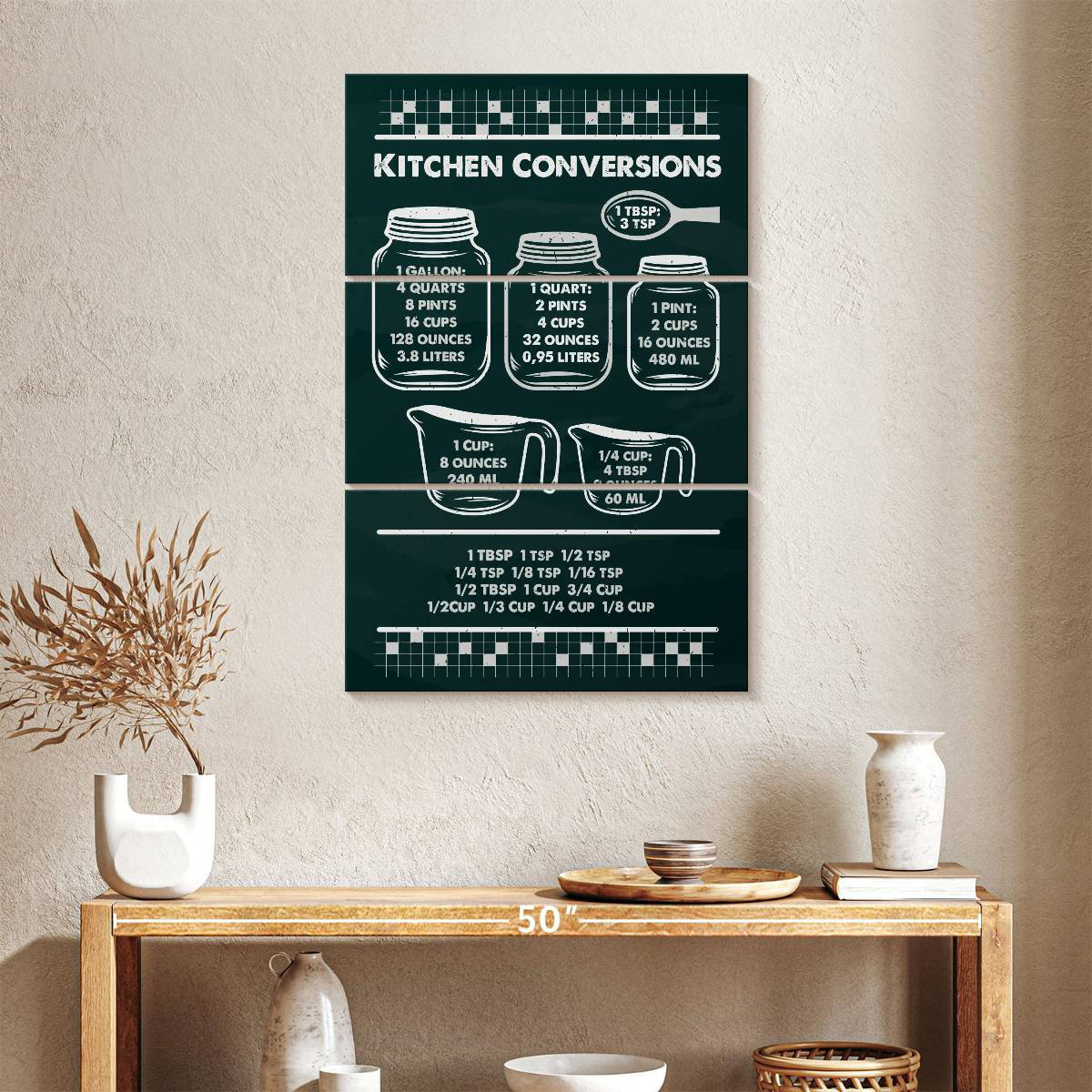 Trinx Kema Kitchen Conversions Wall Sign - Wayfair Canada