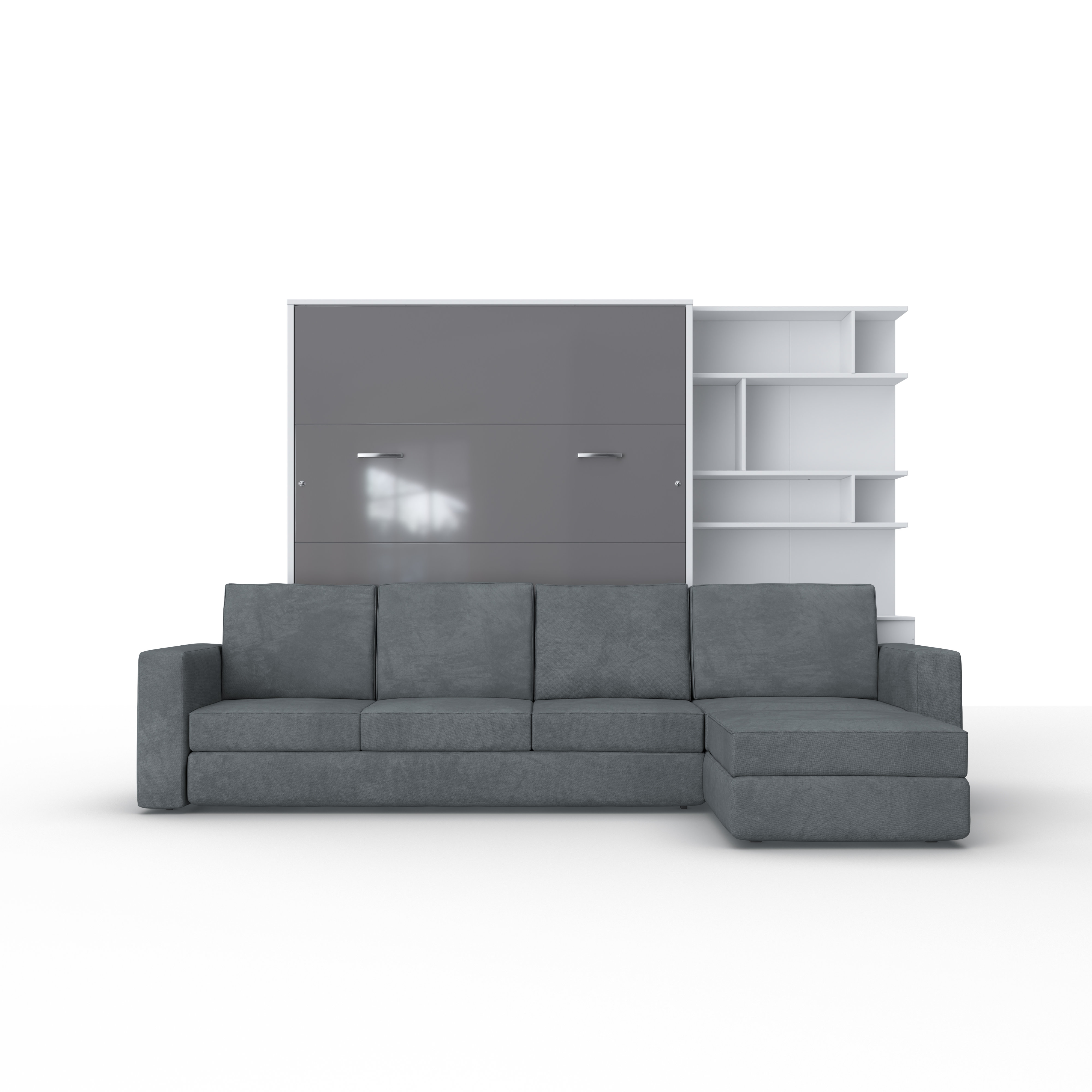 VVRHomes FULL XL Low Profile Murphy Bed with Mattress | Wayfair
