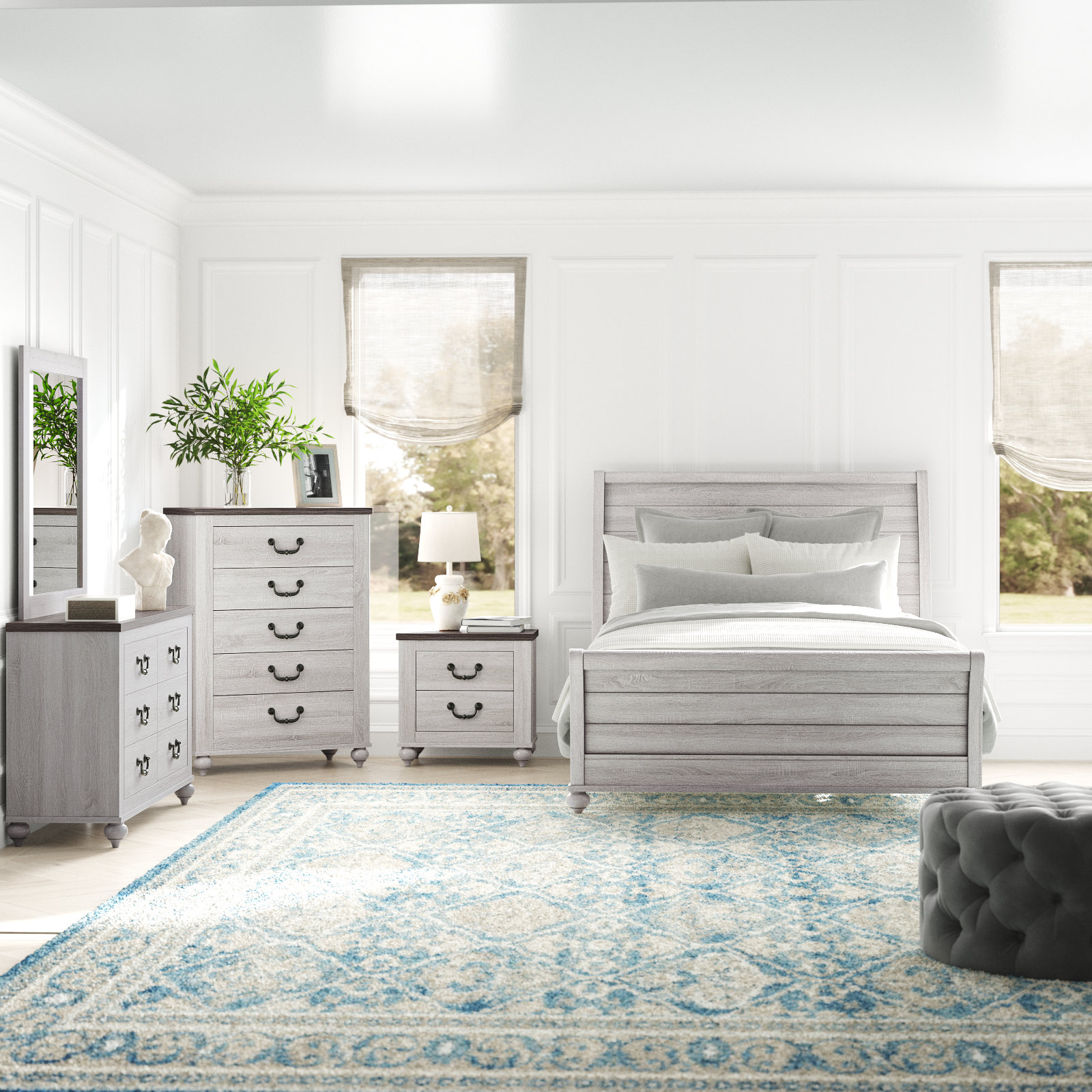 Laurel Foundry Modern Farmhouse® Winton 5 Piece Sleigh Panel Bedroom ...