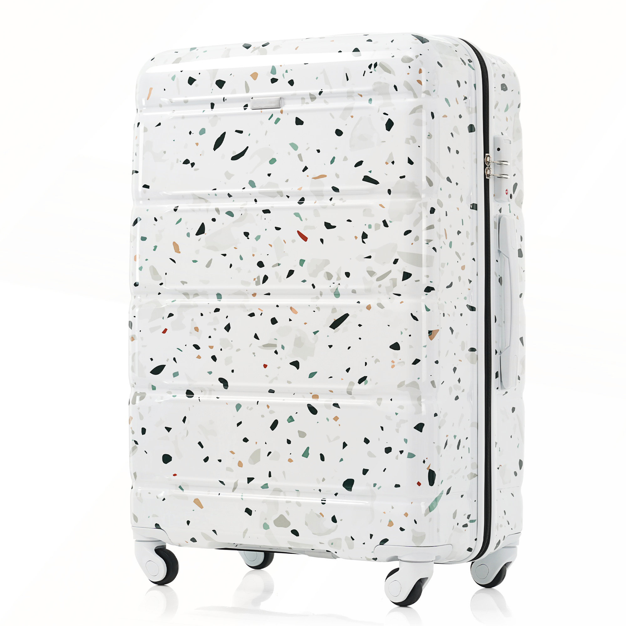 BURDOCK Durable ABS+PC Hard Shell Luggage Set of 3 with USB Port ...