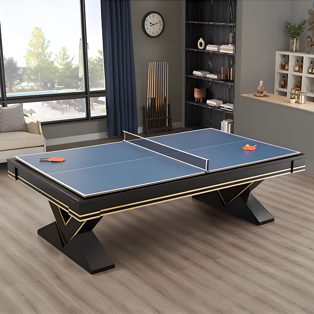 FECOPT Modern High-End V-Shaped Multi-Functional 9'Pool Table - Wayfair ...