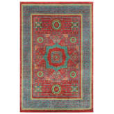 Bokara Rug Co., Inc. Aryana Handwoven High-Quality Red/Blue/Ivory Area ...