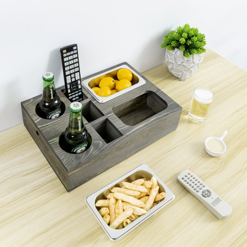 MyGift 7 Slot Wood Sofa Serving Tray | Wayfair