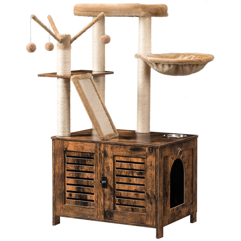 Archie & Oscar™ McCook 44" Tall Cat Tree with Litter Box Enclosure ...