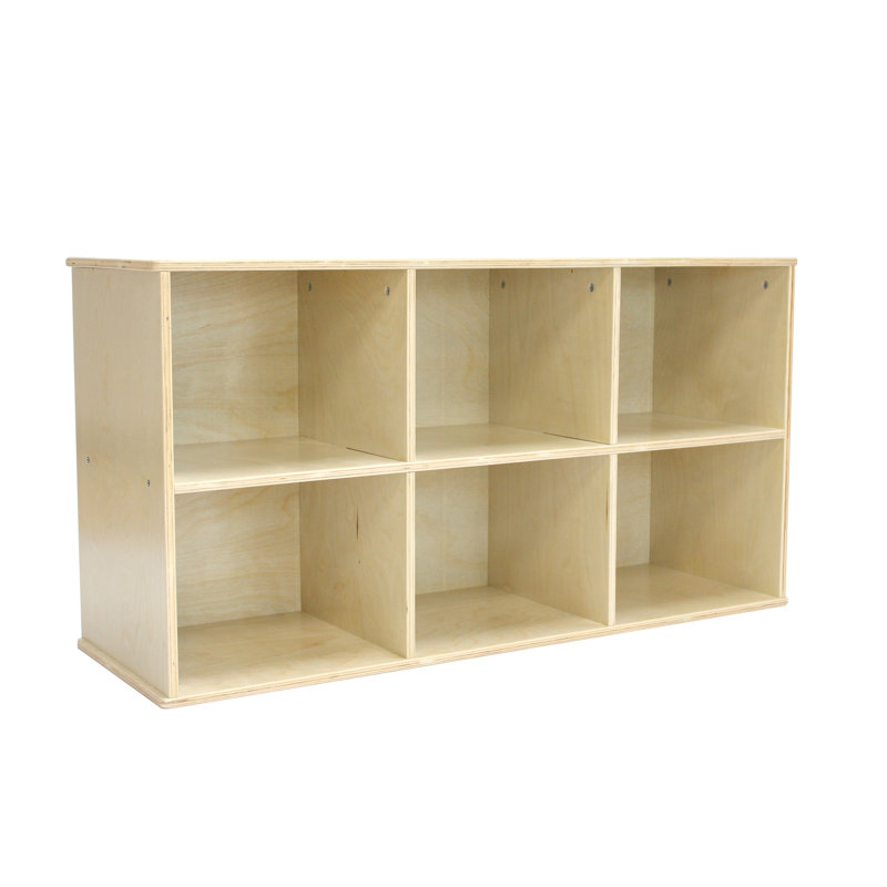 Factory Direct Partners Birch Furniture 6-Compartment Shelving Unit ...