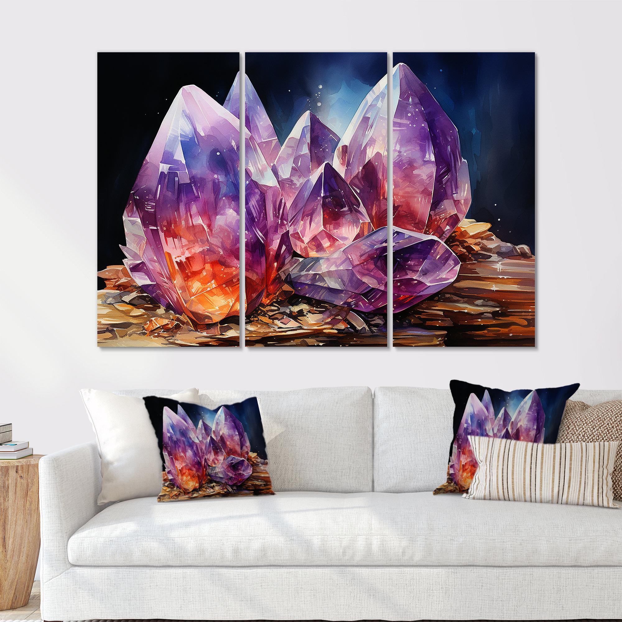 Latitude Run® Spiritual Colorful Quartz Harmony - Spiritual Stone Wall ...