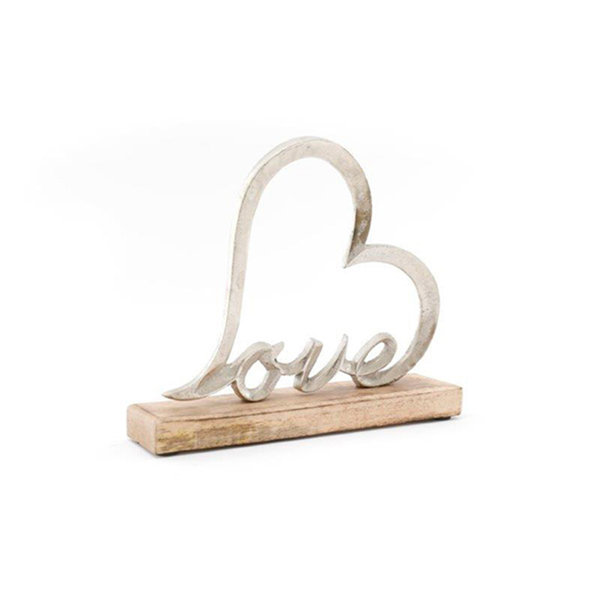 August Grove Olivas Love Heart Letter Block | Wayfair.co.uk