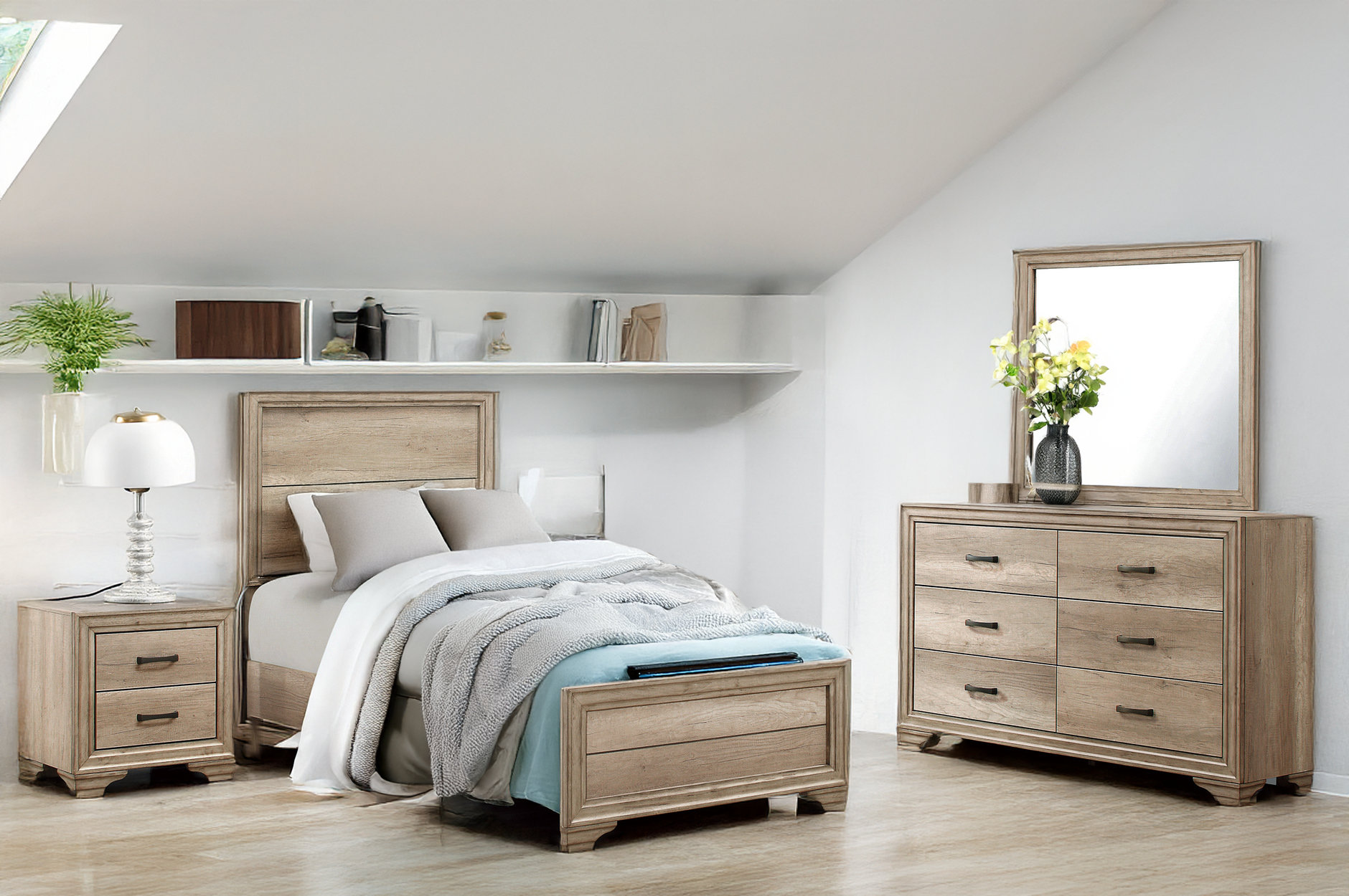 Union Rustic Braxton Rustic Melamine Panel Bedroom Set | Wayfair